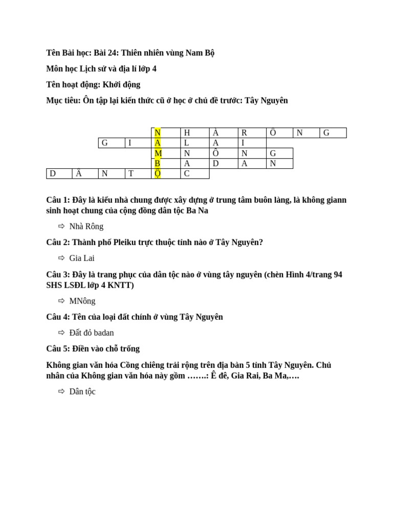 Câu Hỏi Trò Chơi Ô Cửa Bí Mật | PDF