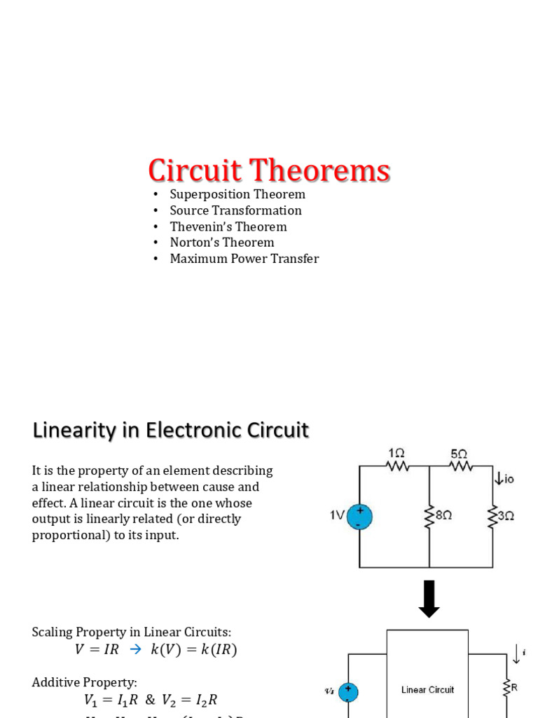 Circuit Analysis: Theorems & Examples | PDF | Network Analysis ...