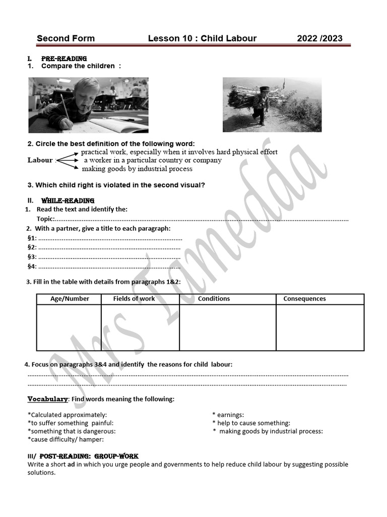 Lesson 10 Child Labour | PDF