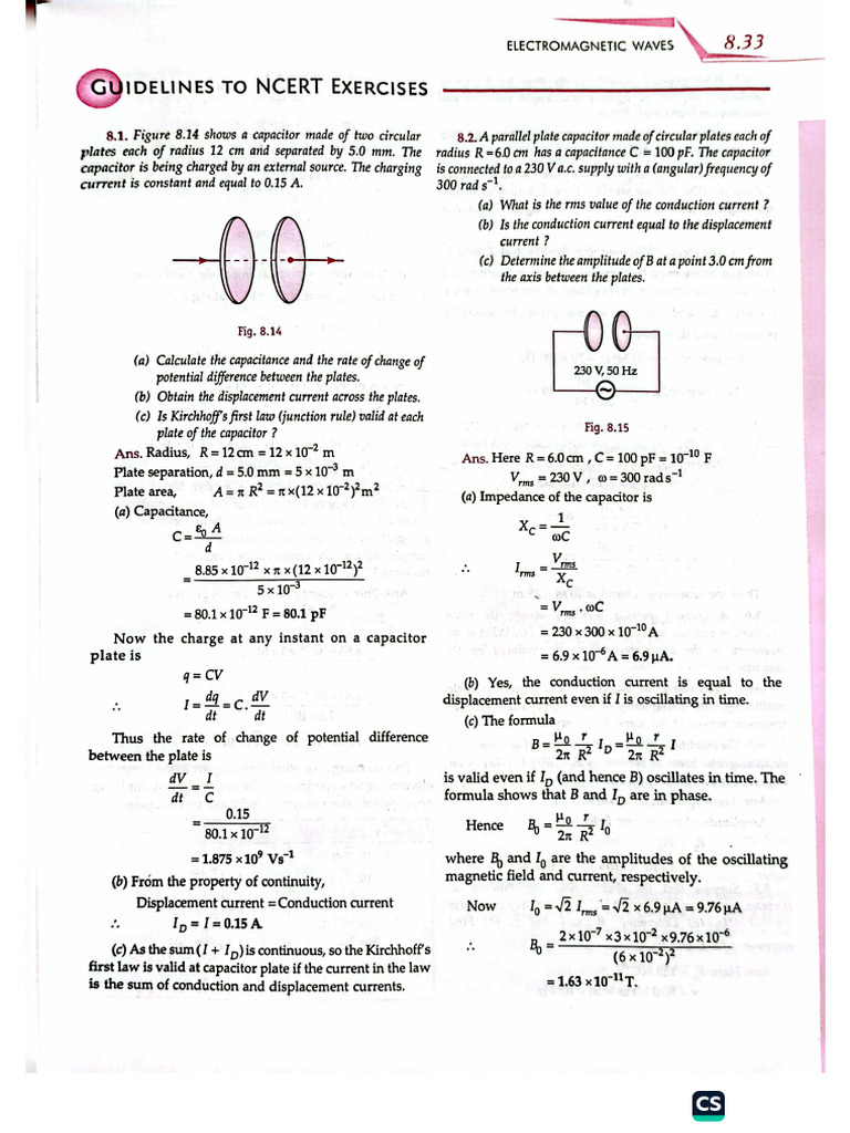 Electromagnetic Waves Textbook Solutions | PDF