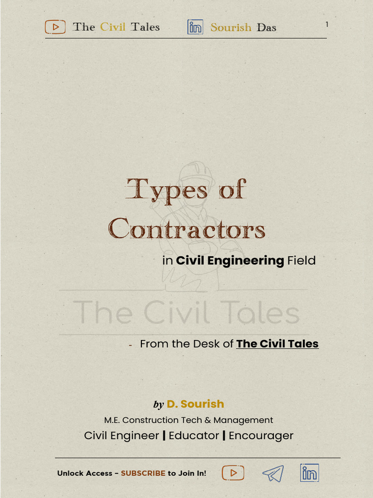 Types of Contractors in Civil Engineering ? | PDF | Civil Engineering ...