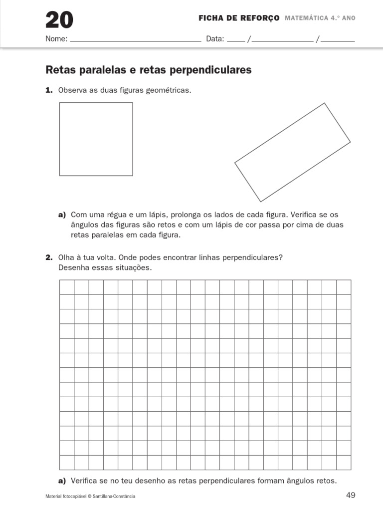 4ano Ficha de Reforco 20 | PDF