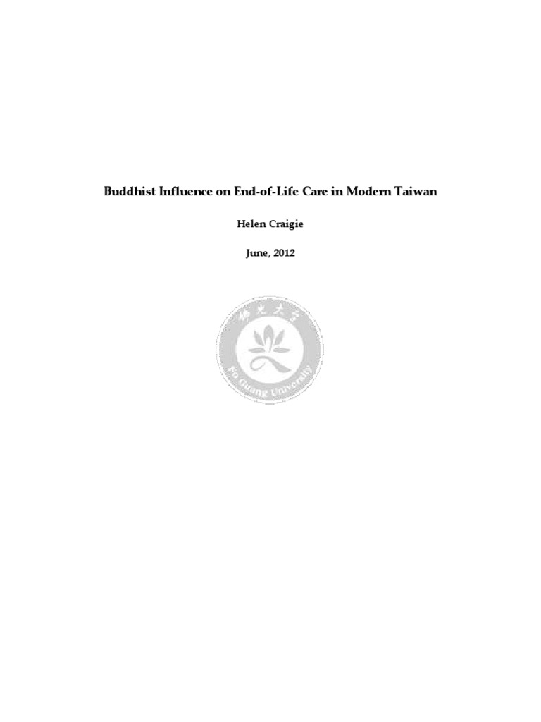 Helen Craigie - Buddhist End-Of-Life Care in Modern Taiwan | PDF ...