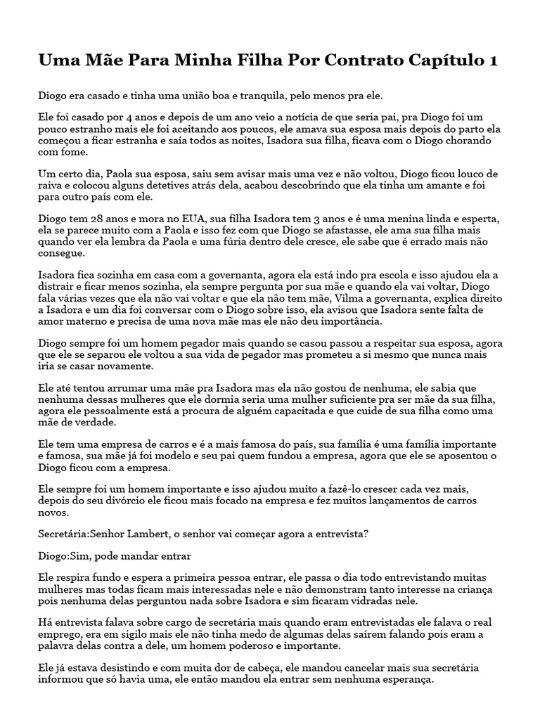 Uma Mãe Para Minha Filha Por Contrato Natalia França FMB 10073 | PDF ...