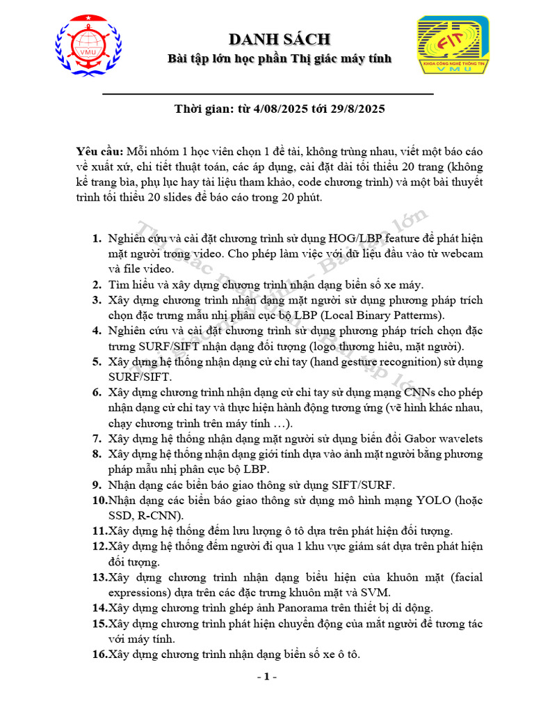 Computer Vision Projects | PDF