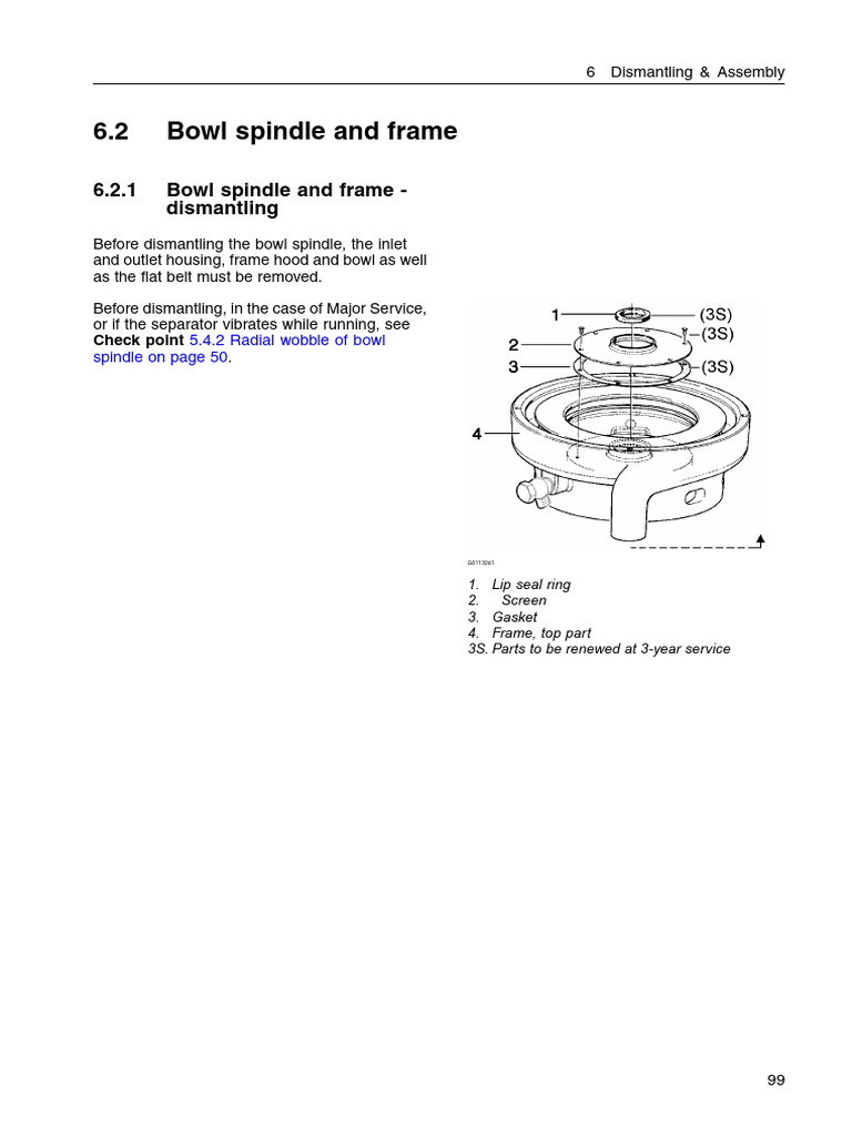 P615 Bowl Spindle and Frame Dismant & Assem 99-115 | PDF | Manufactured ...