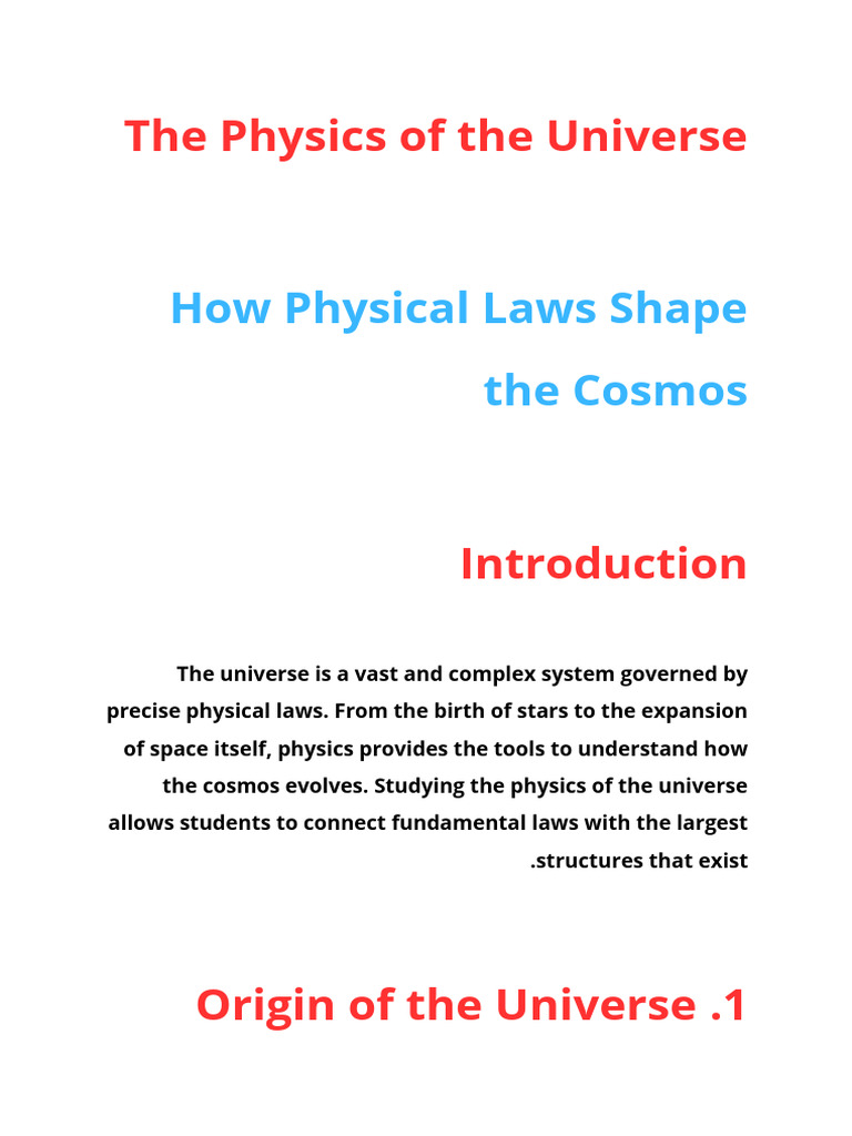 The Physics of The Universe 20 | PDF | Universe | Stars