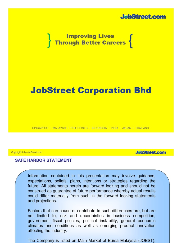 Company Overview JobStreet | PDF | Recruitment | Résumé