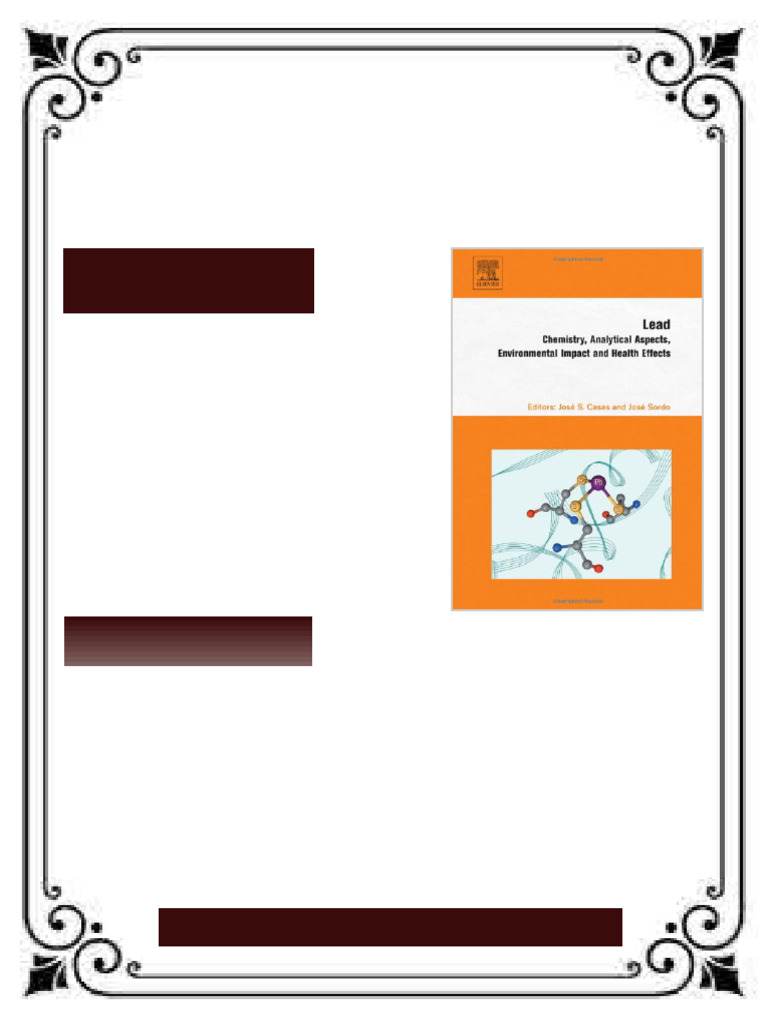 Lead Chemistry Analytical Aspects Environmental Impact and Health ...