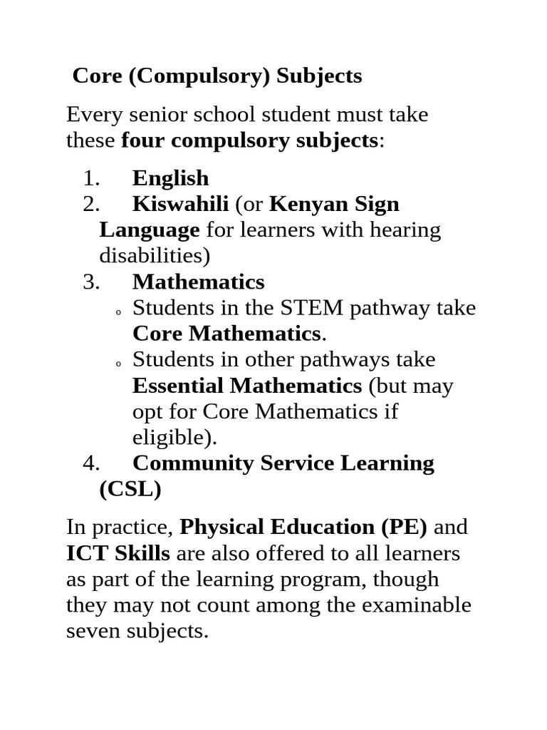 Subject Organization at Senior School | PDF