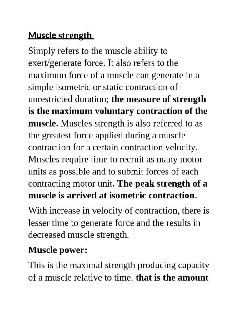 Understanding Muscle Strength and Power | PDF | Muscle Hypertrophy ...