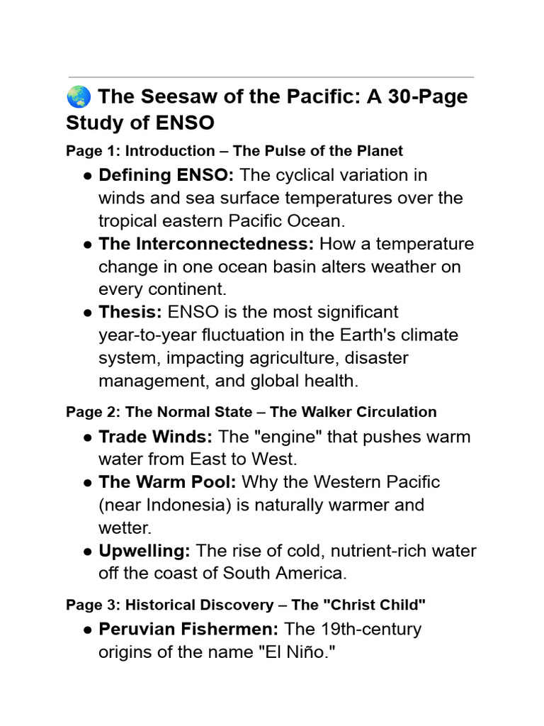 El nino and la nina | PDF | Physical Geography | Earth Phenomena