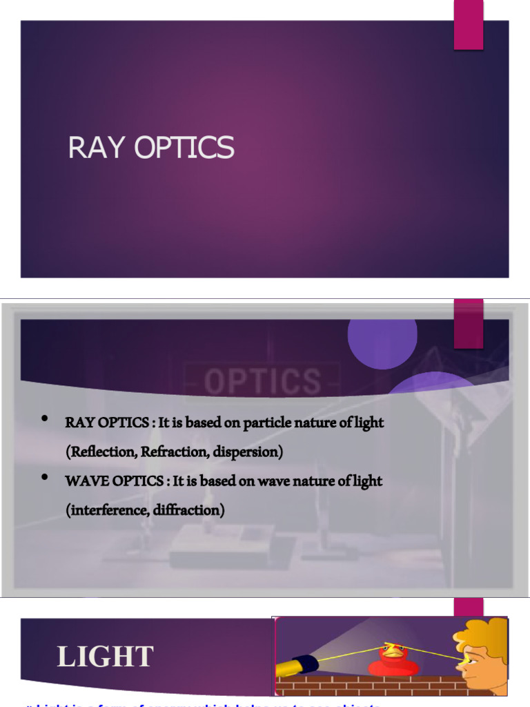 Understanding Ray Optics Principles | PDF | Optics | Mirror
