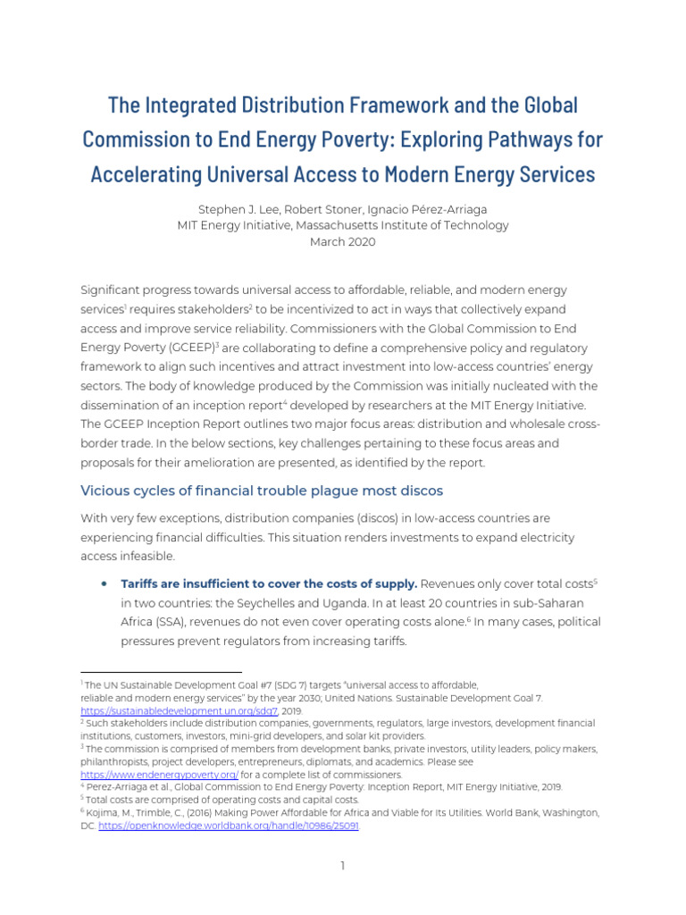 Lee Stoner Perez-Arraga - IDF GCEEP Memo | PDF | Subsidy | Electrification