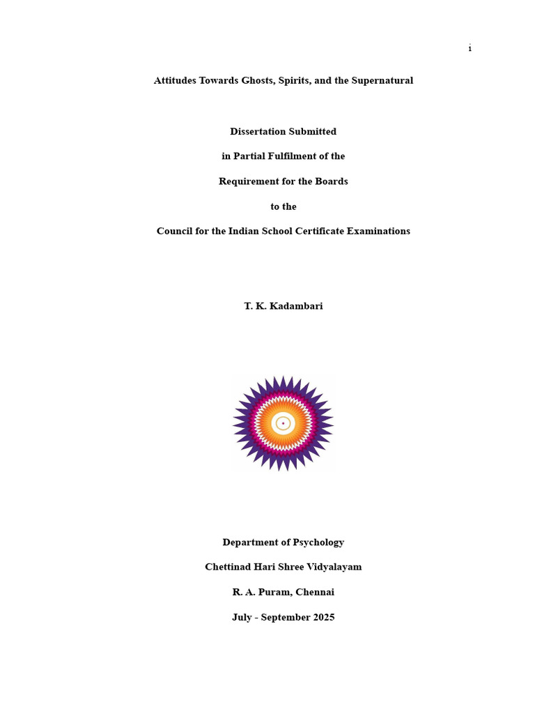 Attitudes Toward Ghosts and Supernatural | PDF | Parapsychology ...