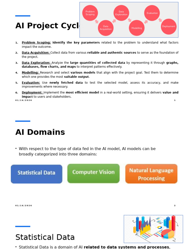 Gr 10 Unit–1 Revisiting AI Project Cycle | PDF | Computer Vision ...