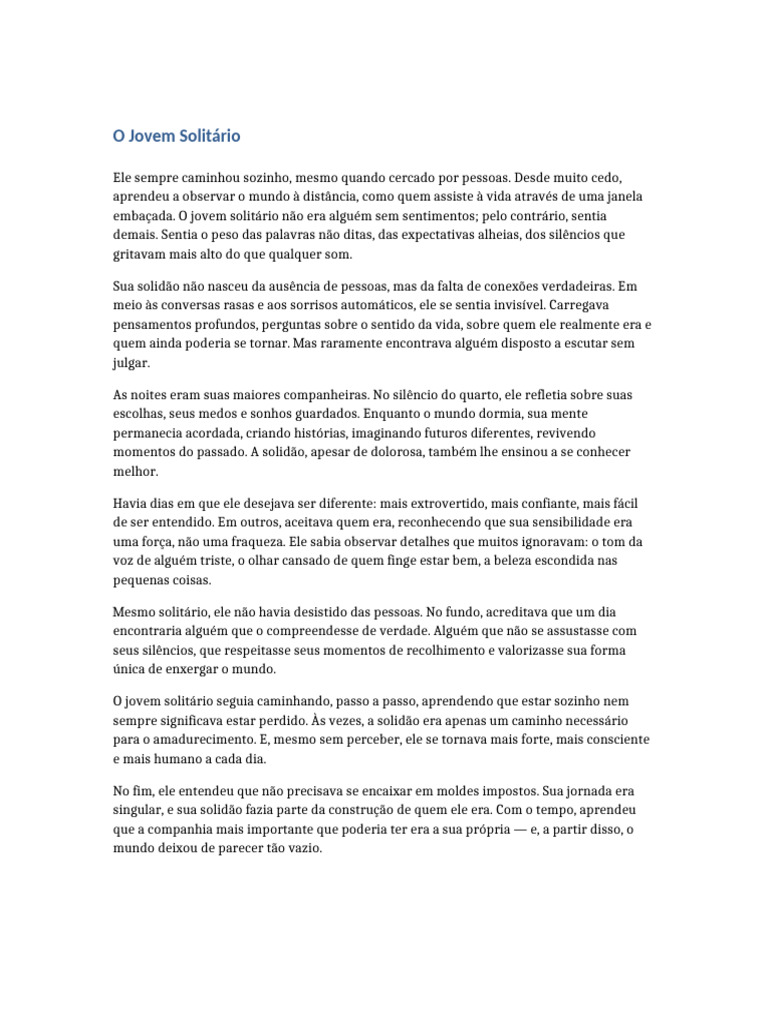 o Jovem Solitario | PDF