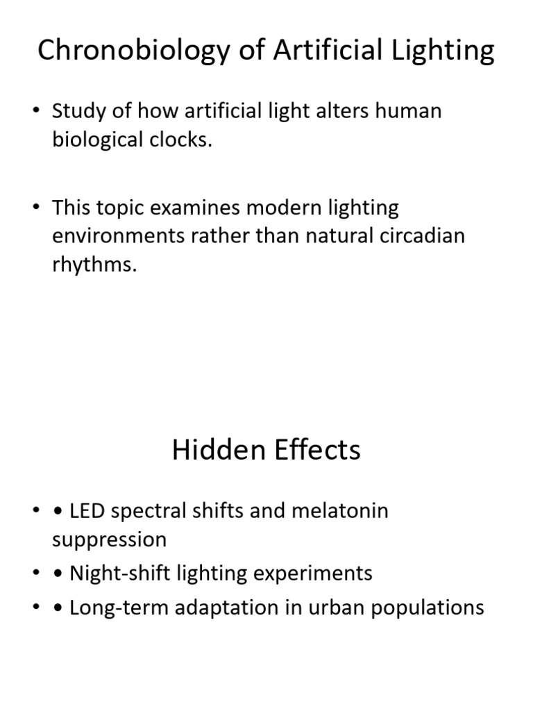 Impact of Artificial Light on Biology | PDF