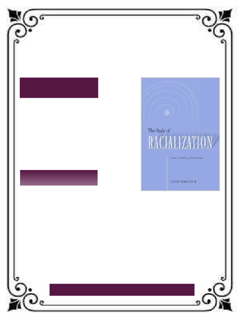 Rule of Racialization 1st Edition Steve Martinot ebook full ebook collection | PDF | Racism ...