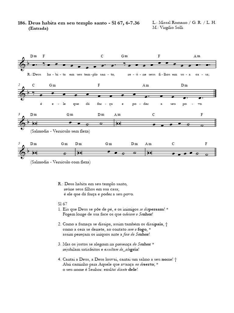 Deus Habita Em Seu Templo Santo - Virgilio Solli | PDF | Salmos | Ketuvim