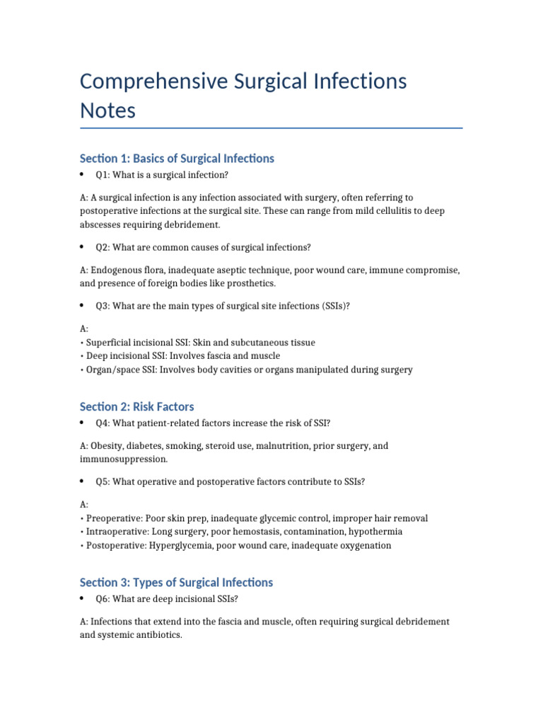 Surgical Infections: Causes, Types, and Prevention | PDF | Wound ...