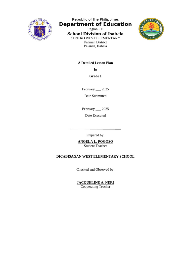 LP Reading&Literacy Grade1 DAY3 | PDF