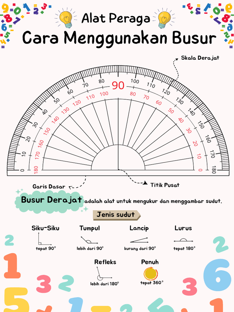 Panduan Mengukur Sudut dengan Busur | PDF