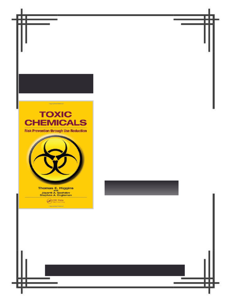 Toxic Chemicals Risk Prevention Through Use Reduction 1st Edition ...