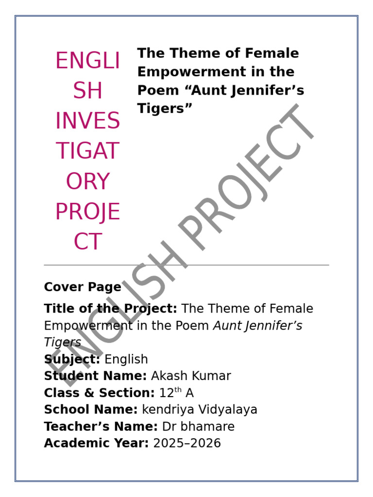 The Theme of Female Empowerment in the Poem by Samarth | PDF | Poetry ...