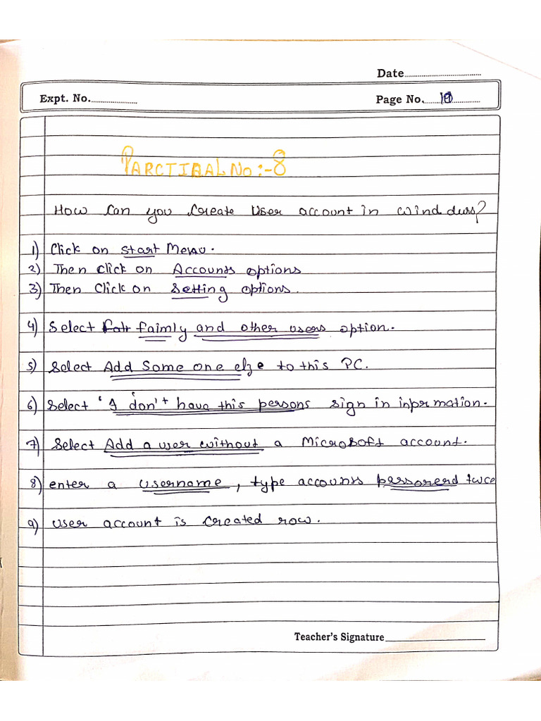 Class 7th Term 2 Practical | PDF