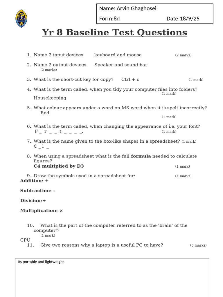 Baseline Test Theory | PDF