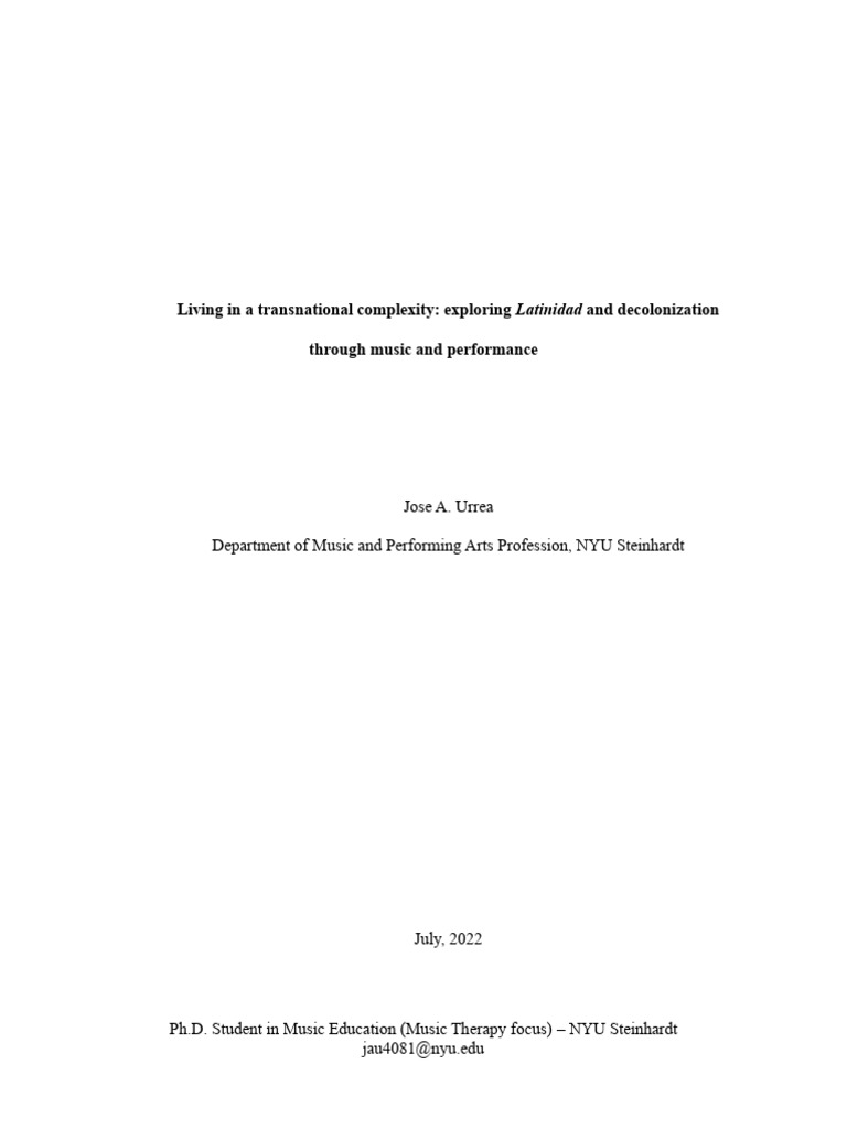 Exploring Latinidad Through Music Performance | PDF