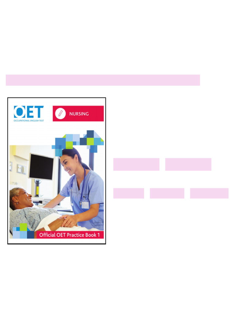 OET Nursing Official OET Practice Book 1 Wei Zhi full digital chapters ...
