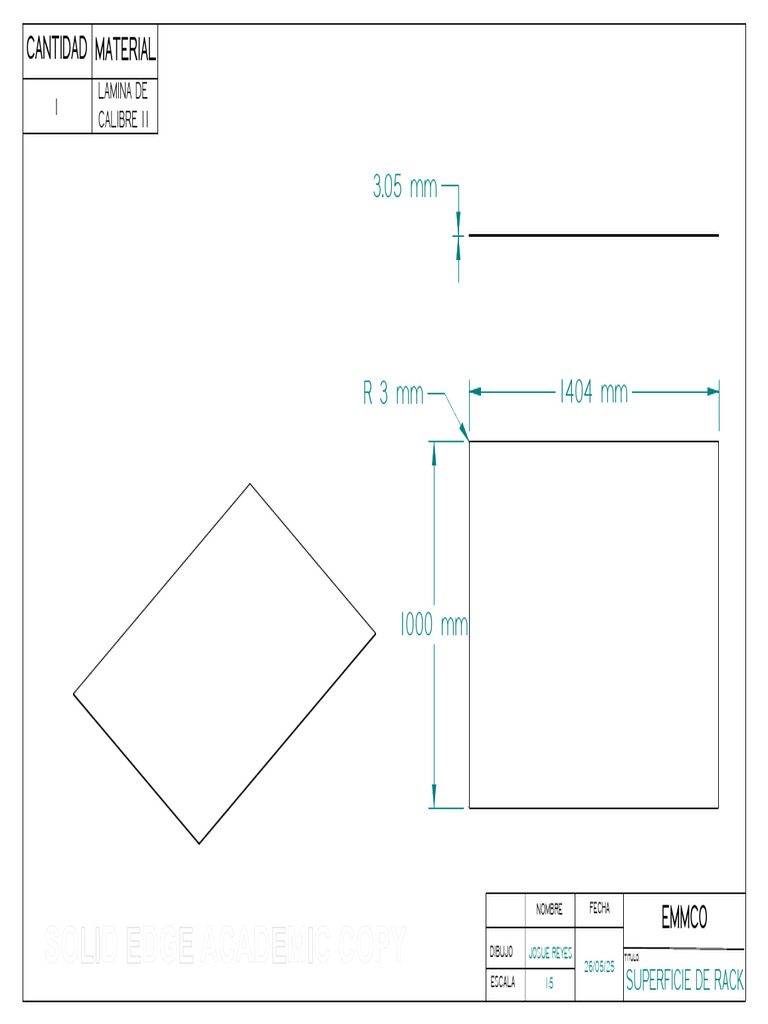 Plano de Supreficie de Rack | PDF