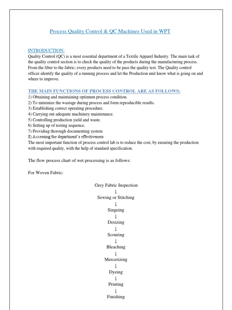 Process Quality Control & QC Machines Used in WPT: The Main Functions ...