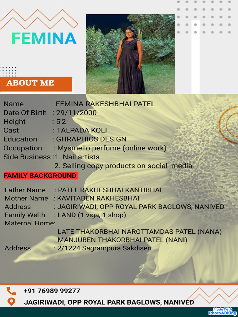 Creative Wedding Biodata Format (5) | PDF