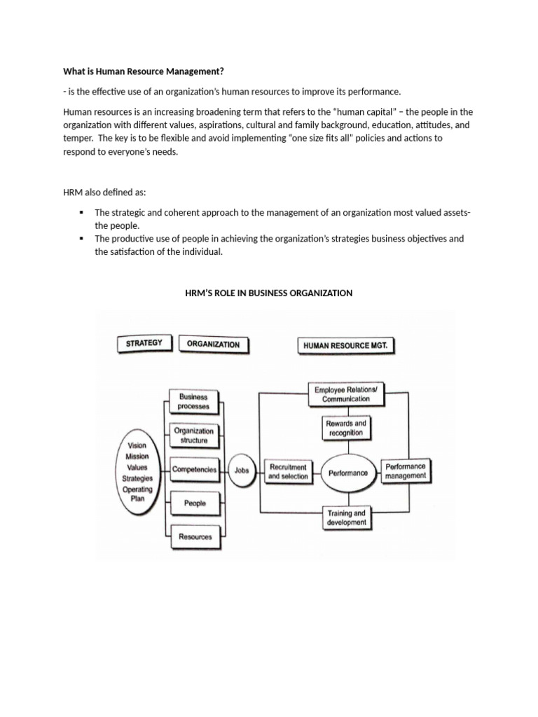 What is Human Resource Management | PDF | Human Resource Management ...