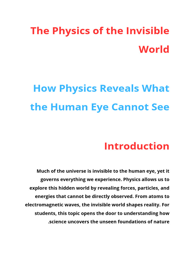 Exploring the Invisible Universe | PDF | Physics | Matter