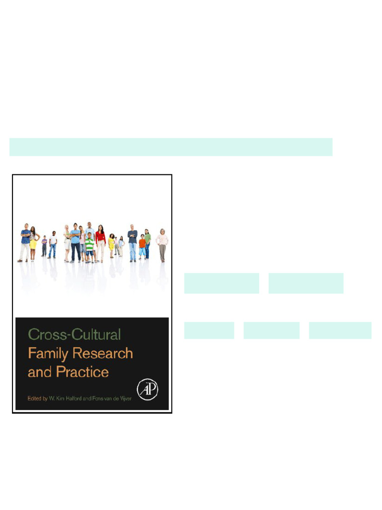 Crosscultural Family Research And Practice W Kim Halford Editor ebook ...