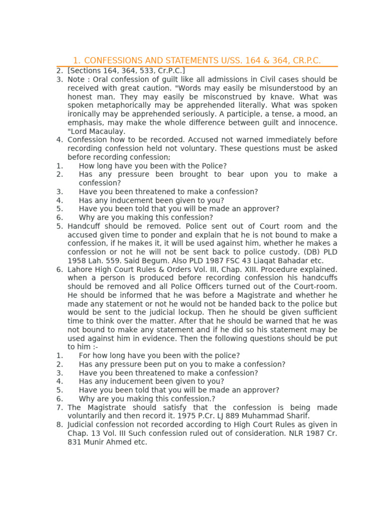 Confessions and Statements u | PDF | Confession (Law) | Arrest