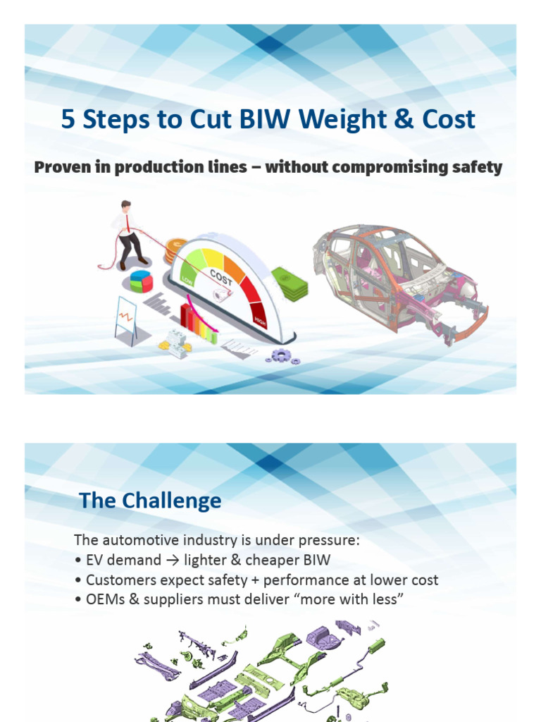 5 Steps to Reduce BIW Weight & Cost | PDF