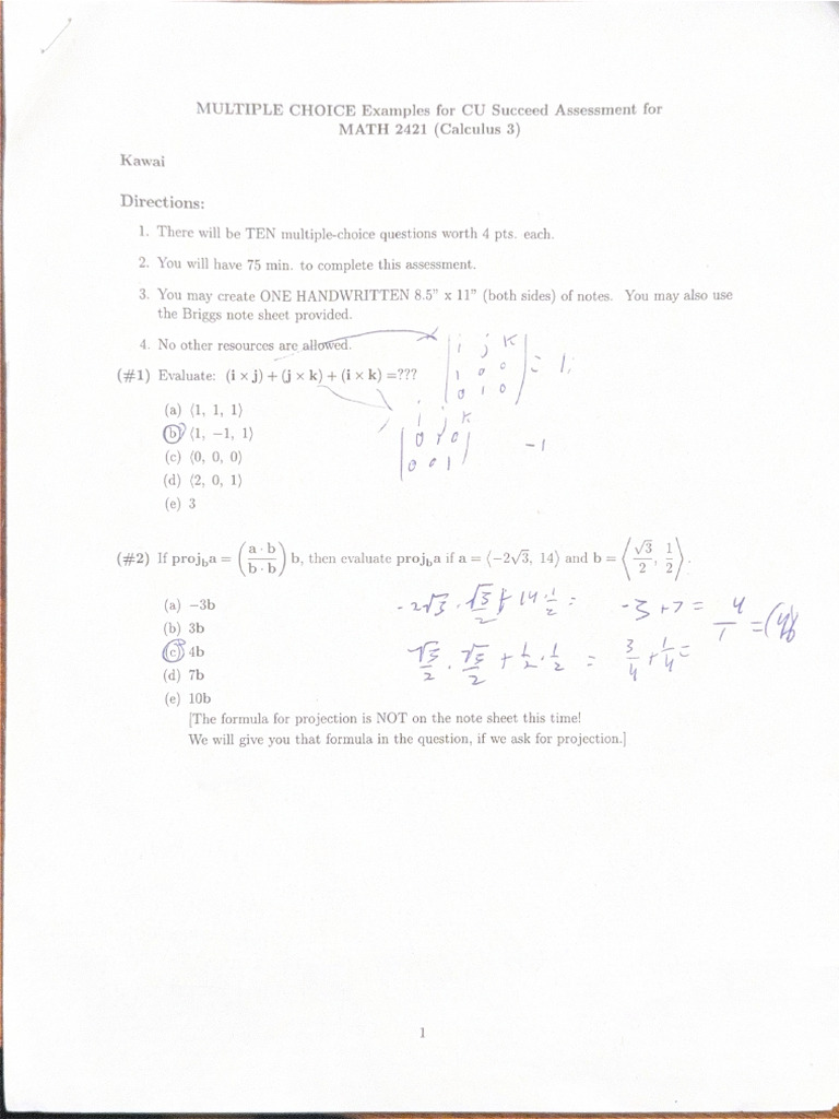 Calc 3 Final Review | PDF