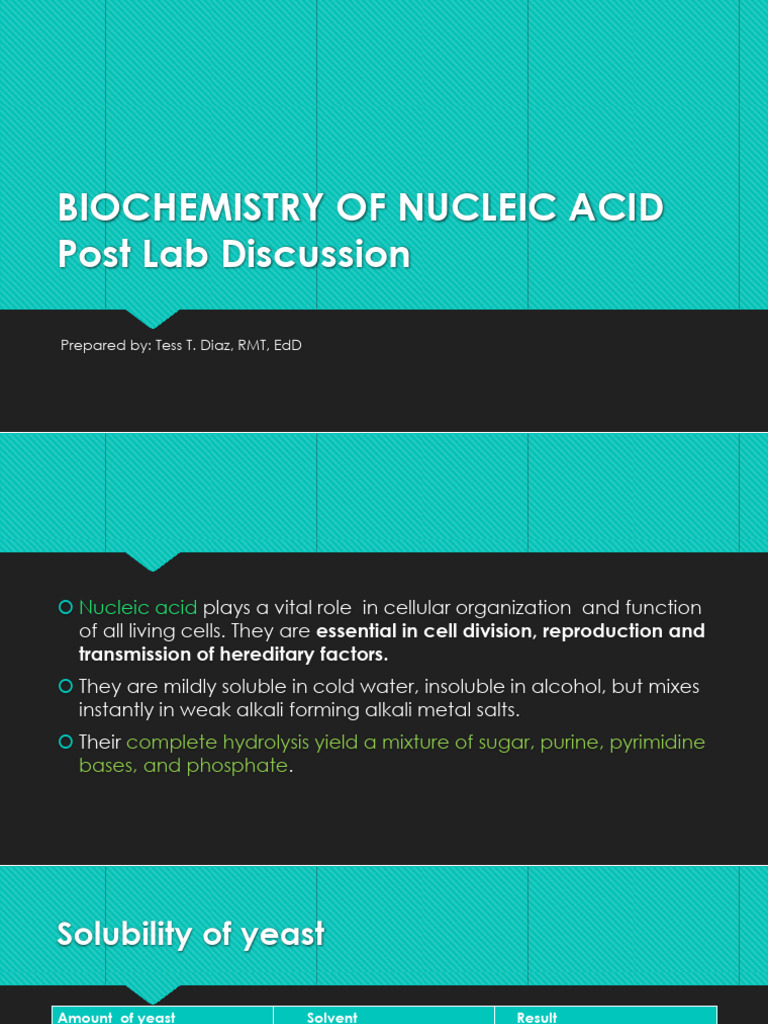 Biochemistry of Nucleic Acid | PDF | Nucleic Acids | Biochemistry