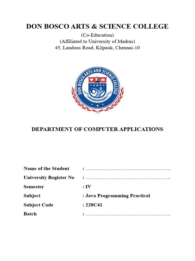 Java Practical Observation Record | PDF | String (Computer Science ...