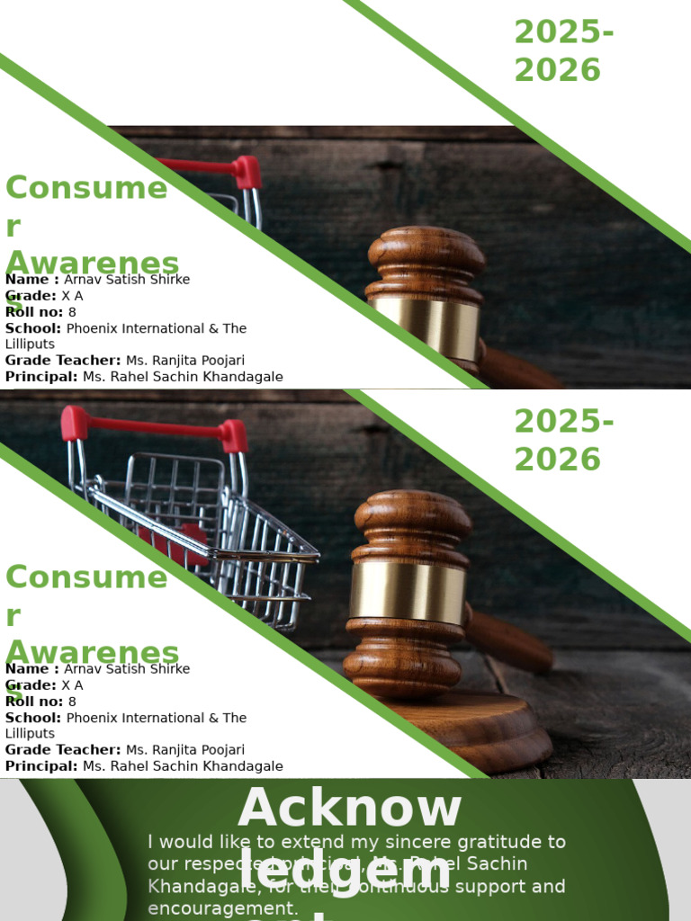 Consumer Awareness SST PPT Grade X Arnav Shirke | PDF | Consumer ...