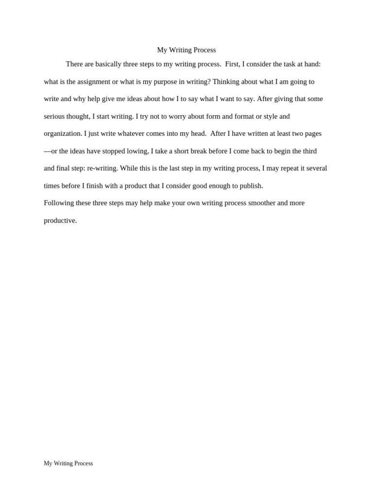 My Writing Process | PDF