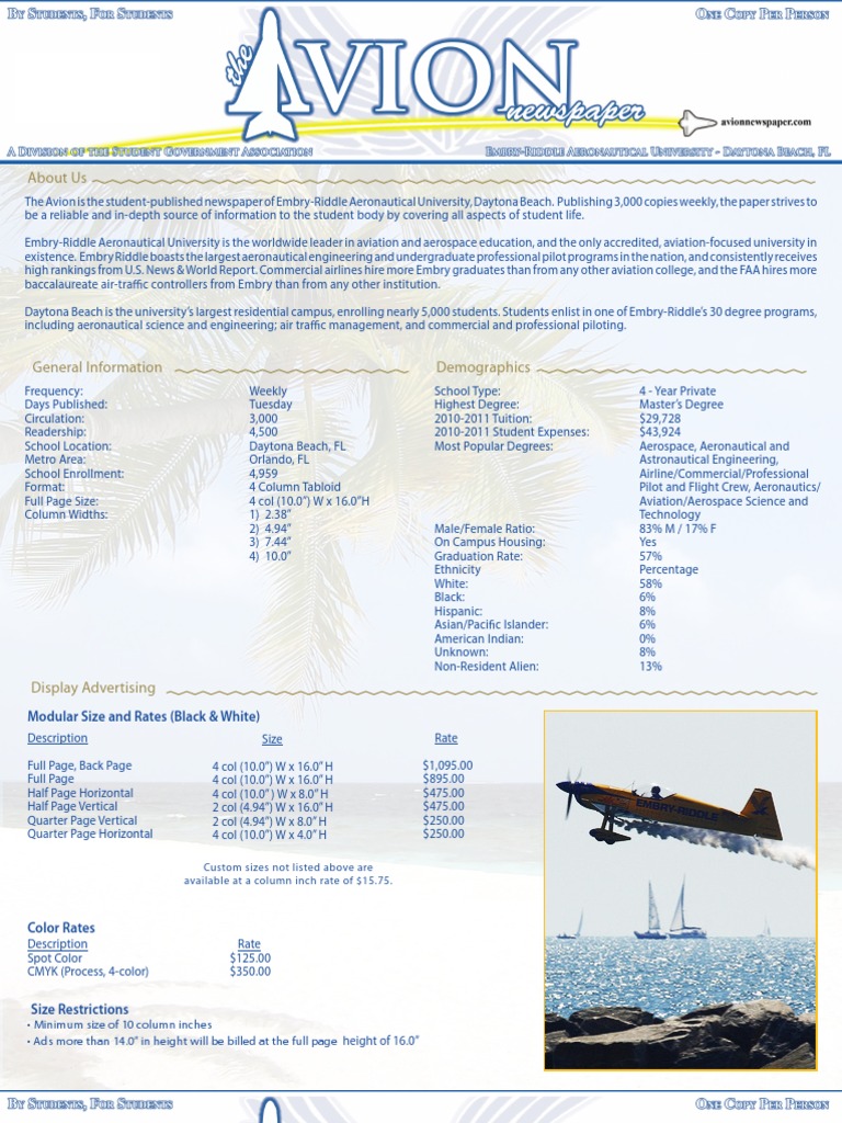 Embry-Riddle The Avion 11-12 | PDF | Further Education | Science