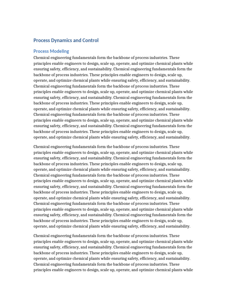 Process_Control_Fundamentals | PDF | Chemical Engineering | Engineering