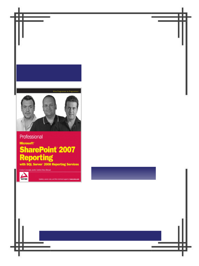 Professional Microsoft SharePoint 2007 Reporting with SQL Server 2008 Reporting Services 1st ...