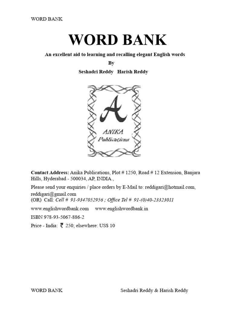 Word Bank | PDF